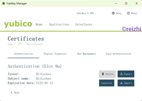 Yubikey 怎么玩：绑定 Bitlocker Reizhi