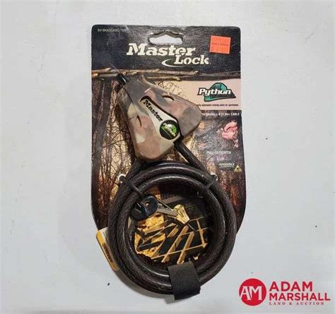Master Lock Python Cable Lock New Adam Marshall Land Auction LLC