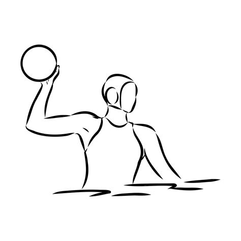 Premium Vector Stylized Sketch Of Water Polo Illustration Of A Water