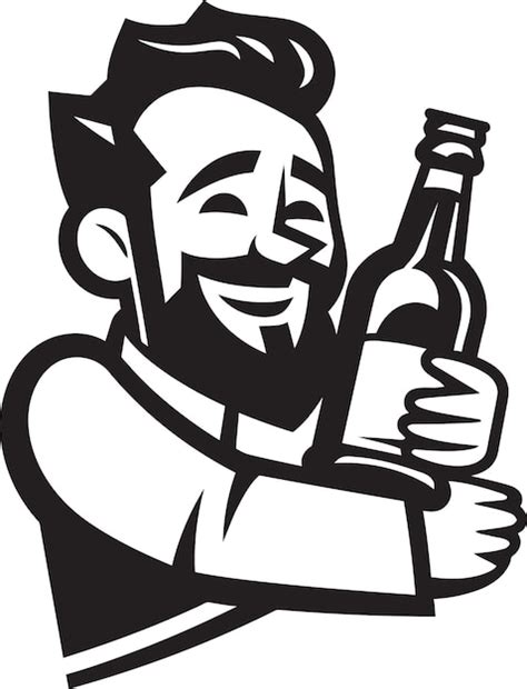 A Man Holding A Bottle Of Beer With A Man Holding A Bottle Of Beer