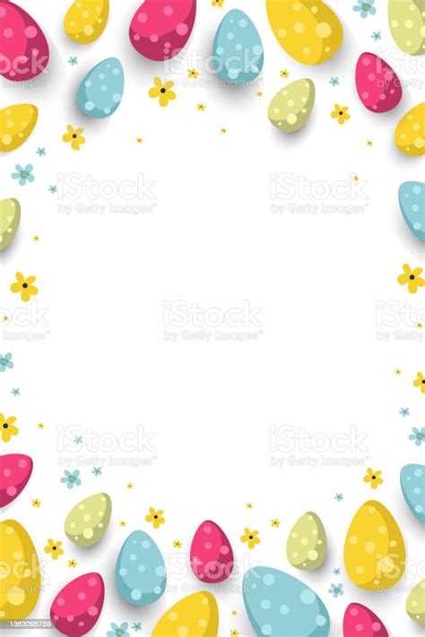부활절 달걀 부활절 배너 포스터 전단지 인사말 카드 초대를위한 템플릿 디자인 여기에 텍스트를 배치합니다 텍스트에 대한 배경입니다 벡터 일러스트 Eps10 배경 주제에 대한