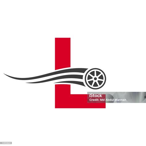 스포츠 자동차 편지 L 자동차 자동차 수리 로고 디자인 개념 운송 타이어 아이콘 벡터 템플릿 로고에 대한 스톡 벡터 아트 및 기타 이미지 Istock