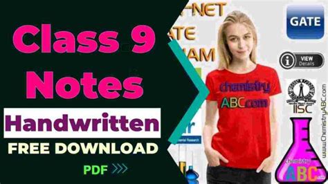 PDF Class 9 Chemistry Handwritten Notes Free ChemistryABC Com