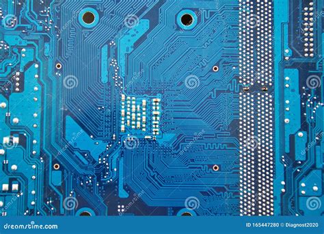 Pcb Of Computer Motherboard Close Up Electronic And Computer