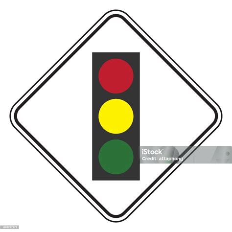 교통 신호 기호 기호입니다 앞서 표시 신호등 미리 경고 벡터를 중지 0명에 대한 스톡 벡터 아트 및 기타 이미지 0명 고속도로 교통 Istock