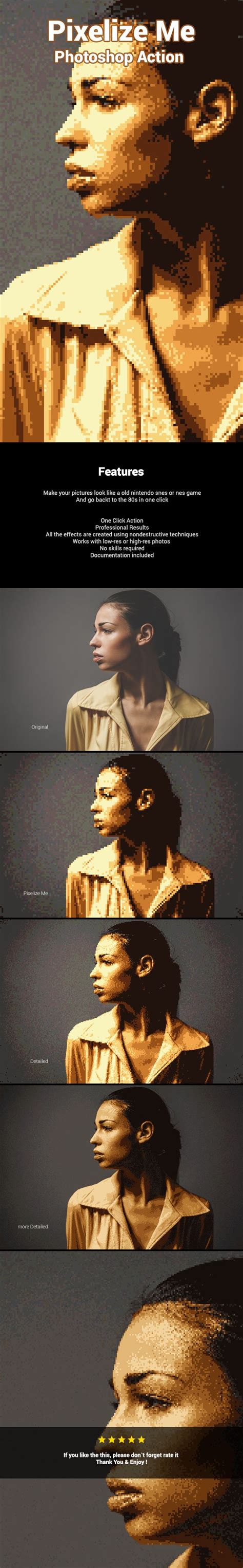 Pixelize Me Photoshop Actions Amazing Photoshop Creative Photoshop