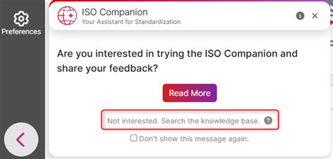 Contact Helpdesk And Search Knowledge Base From The Iso Companion Iso Helpdesk Knowledge Base