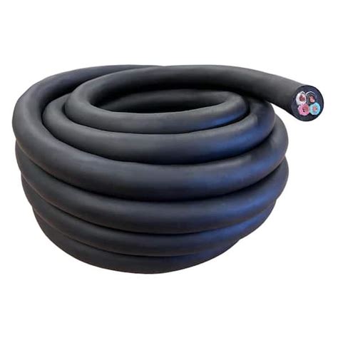 Windynation 10 Ft 10 Gauge 3 Conductor 600 Volt Black Soow Cable Cord 10g 3c Soow 10 The Home