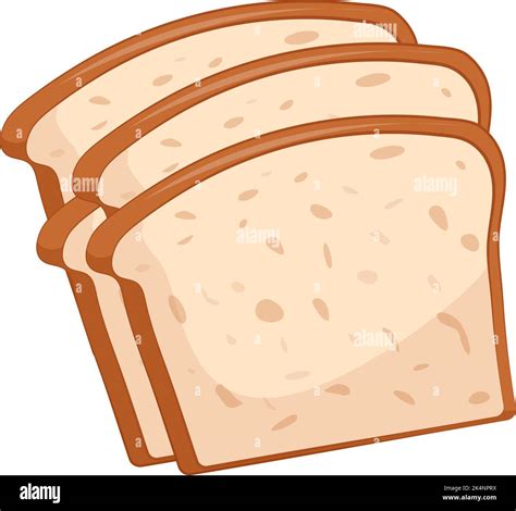 Bread Slices Illustration Vector On A White Background Stock Vector