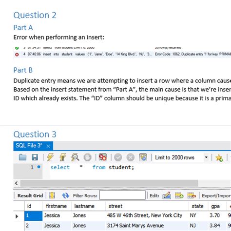 It2051229 Student Sql Queries