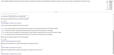 Solved C Compute And Interpret The Mean Of The Random