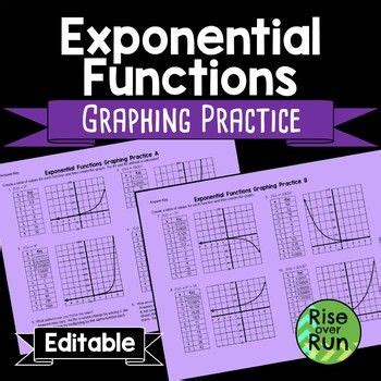 Graphing Exponential Functions Practice Worksheet Exponential Functions Exponential Graphing