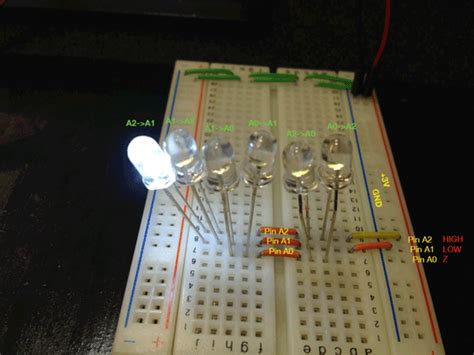 Charlieplexing Leds With An Avr Atmega328 —