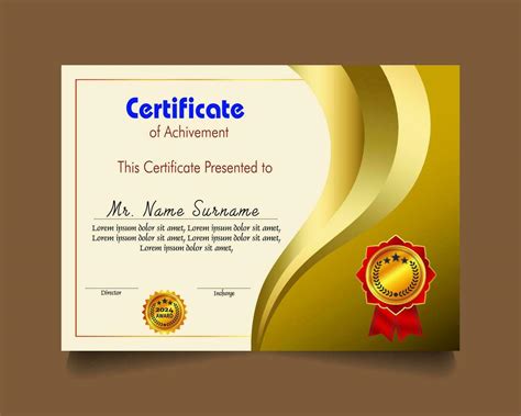 Commendation Certificate Template