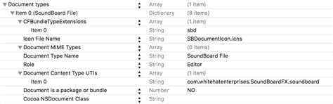 Macos Setting Document File Icon In Xcode Not Working Stack Overflow