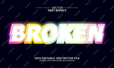 Premium Vector Vector Editable 3d Broken Text Effect Typography Template