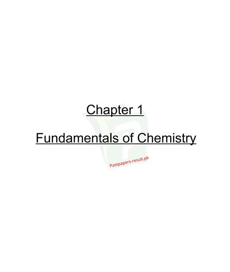 SOLUTION Class 9 Notes Chapter 1 Fundamentals Of Chemistry Studypool