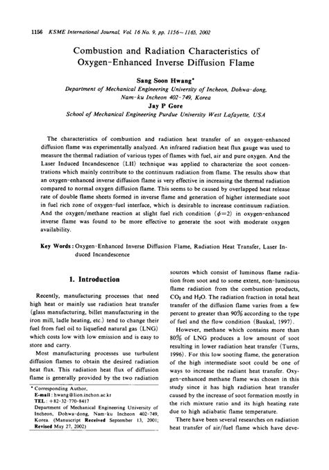 Pdf Combustion And Radiation Characteristics Of Oxygen Enhanced Inverse Diffusion Flame