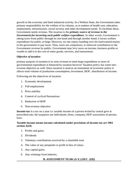 Unit 1 Basic Concepts Pdf Taxes Income Tax