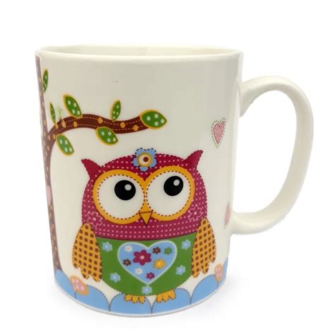 Керамична чаша с бухал М3 8х10 см Emag Bg