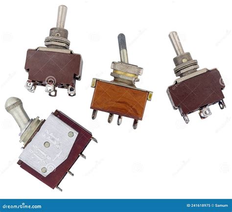 Toggle Switches Isolated On White Stock Image Image Of Turn Metallic 241618975