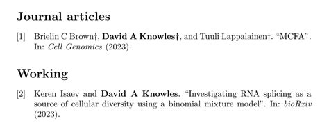 Unwanted Offset When Using Biblatex S Printbibliography And Author