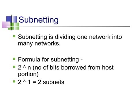 Subnetting Made Easy PPT Computer Networking Computing