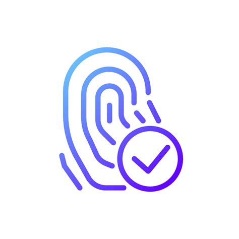 Biometrics Pixel Perfect Gradient Linear Vector Icon Fingerprint