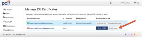 Add Lets Encrypt To Your Wordpress Site Pair Networks Knowledgebase