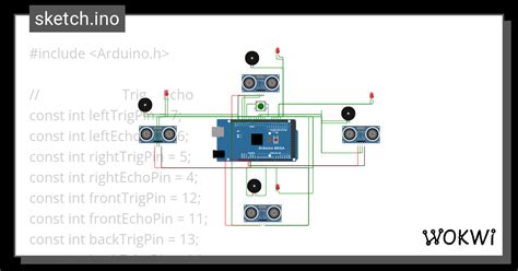 Simple Reversing Alarm System Wokwi Esp32 Stm32 Arduino Simulator