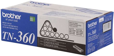 Tn360 Original Brother High Yield Toner Cartridge Black Genuine Ink