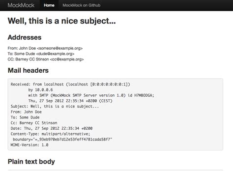 Github Tweakers Mockmock A Mock Smtp Server Built With Java