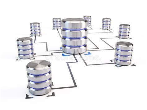Database And Networking Concept Stock Illustration Illustration Of Hosting Cluster 25419934