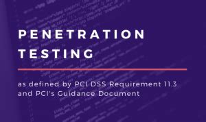 Penetration Testing PCI DSS Requirement Dara Security