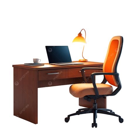 완벽한 작업 공간 디자인 램프 조명 책상 노트북 및 커피 컵 홈 오피스 업무용 책상 인체공학적 의자 Png 일러스트 및 이미지 에 대한 무료 다운로드 Pngtree