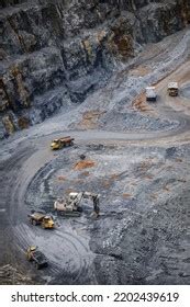 Work Trucks Excavator Open Pit On Stock Photo 2202439619 Shutterstock