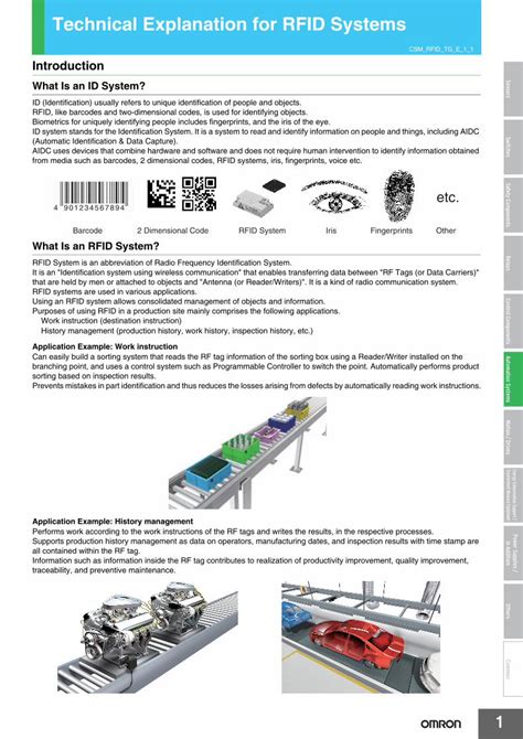 Pdf Technical Explanation For Rfid Systems Omron · Some Rfid