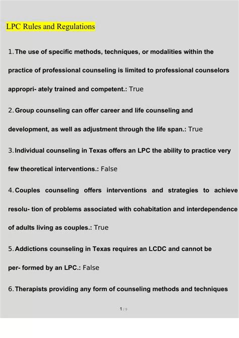 Lpc Professional Conduct And Regulation Pcr Exam Questions And