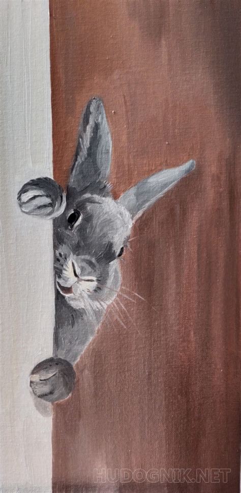 Картина кролик Размеры 20x40 Год 2022 Цена 1000 рублей Художник Тадевосян Лилита Гарегиновна