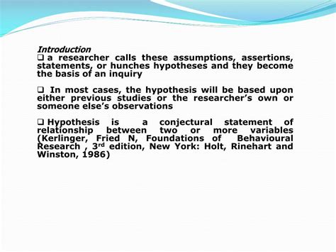 Ppt Introduction To Hypothesis Understanding Its Role In Research Powerpoint Presentation
