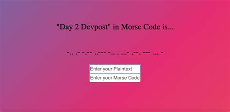 Morse Code Translator Devpost