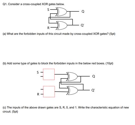 Solved Q1 ﻿consider A Cross Coupled Xor Gates Below A