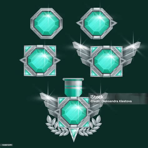 게임 우승자 배지 세트 벡터 랭크 어워드 은메달 키트 Ui 업적 상 일러스트레이션 그린 젬 0명에 대한 스톡 벡터 아트 및 기타 이미지 Istock