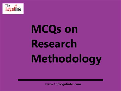 Mcqs On Research Methodology The Legal Info