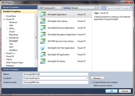 Silverlight Application With Ria Service