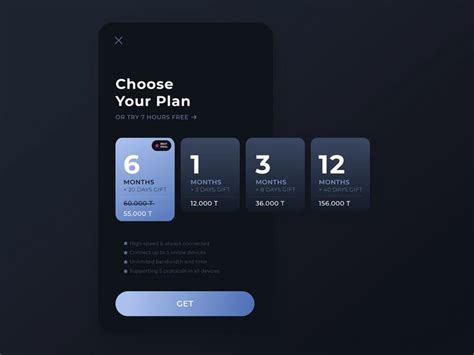 VPN Mobile App Pricing Plans Mobile App Design Inspiration App Design Inspiration Web