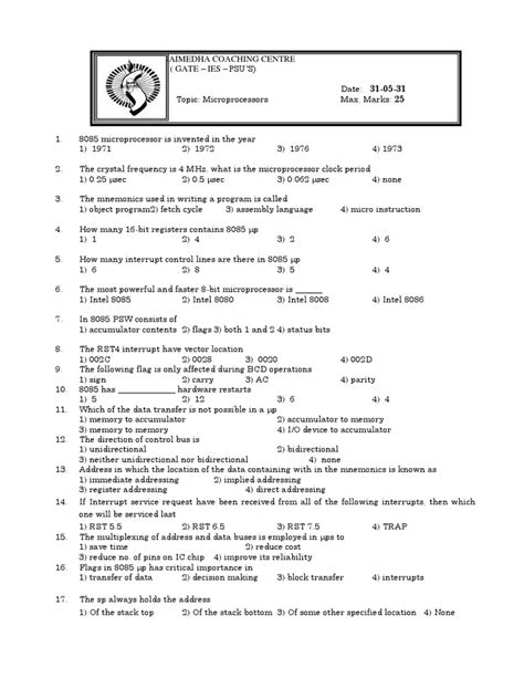 Topic Microprocessors Pdf Instruction Set Central Processing Unit