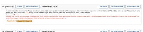 Solved 10 [0 1 Points] Details Previous Answers Sercp11
