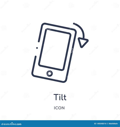 Linear Tilt Icon From Artifical Intelligence Outline Collection Thin Line Tilt Vector Isolated