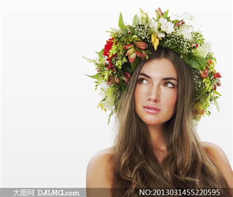头戴花环素材 头戴花环 手工制作头戴花环 大山谷图库
